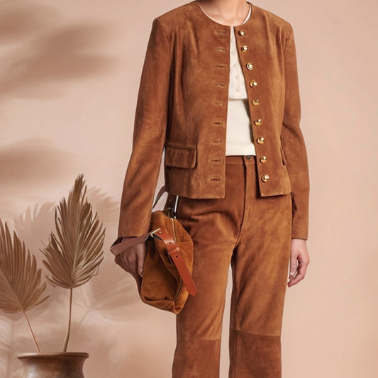 Women's Leather Two-Piece Sets for Modern and Versatile Style